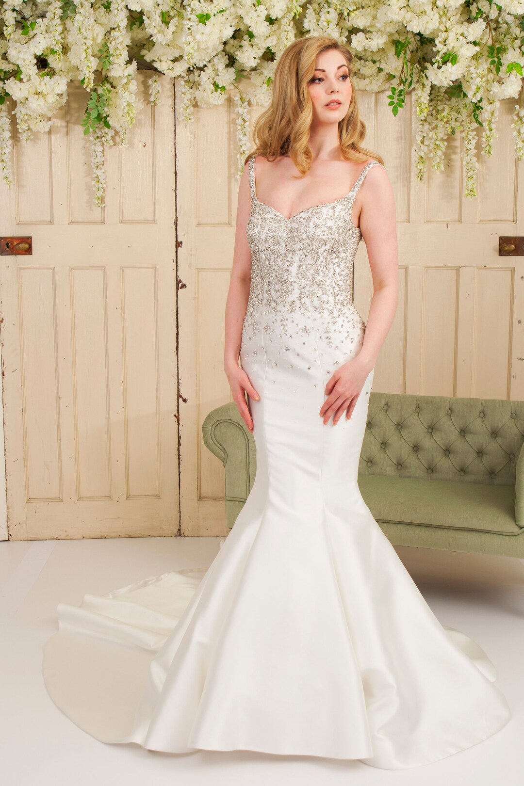 Grace Philips Original Selina, Full Diamante Fishtail Wedding Dress in ...
