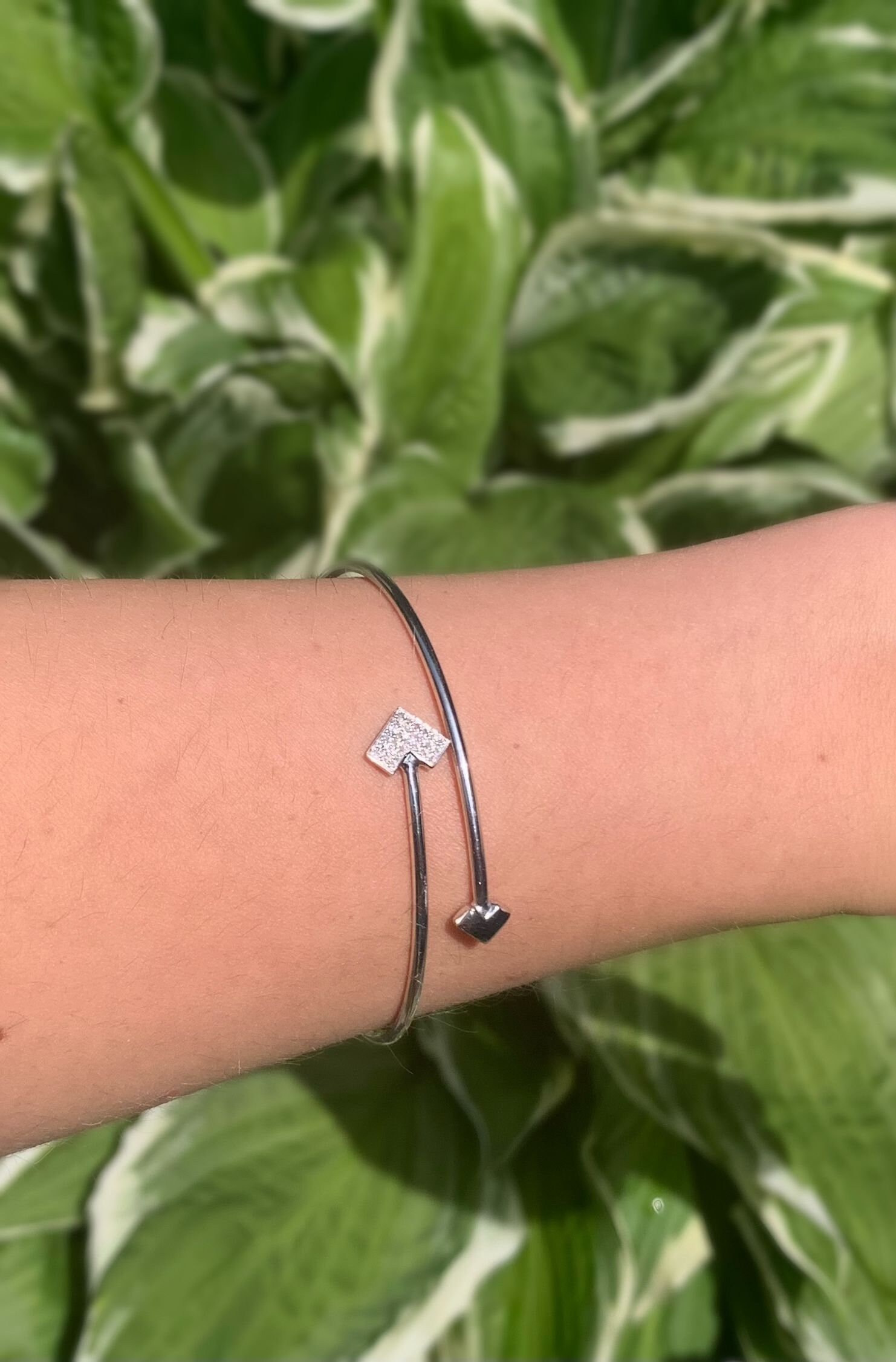 One Way Bangle in Sterling Silver | Etsy