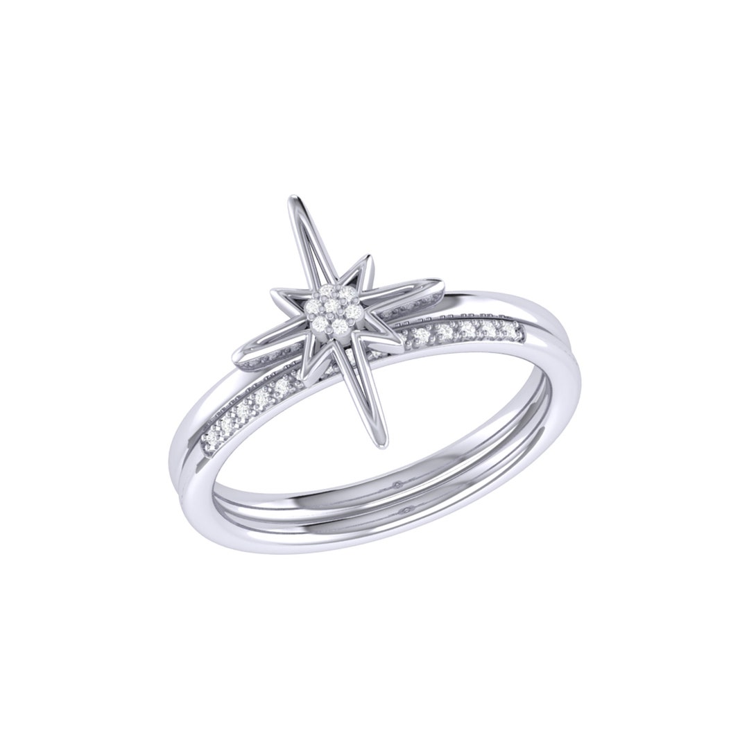 North Star Detachable Ring in Sterling Silver - Etsy