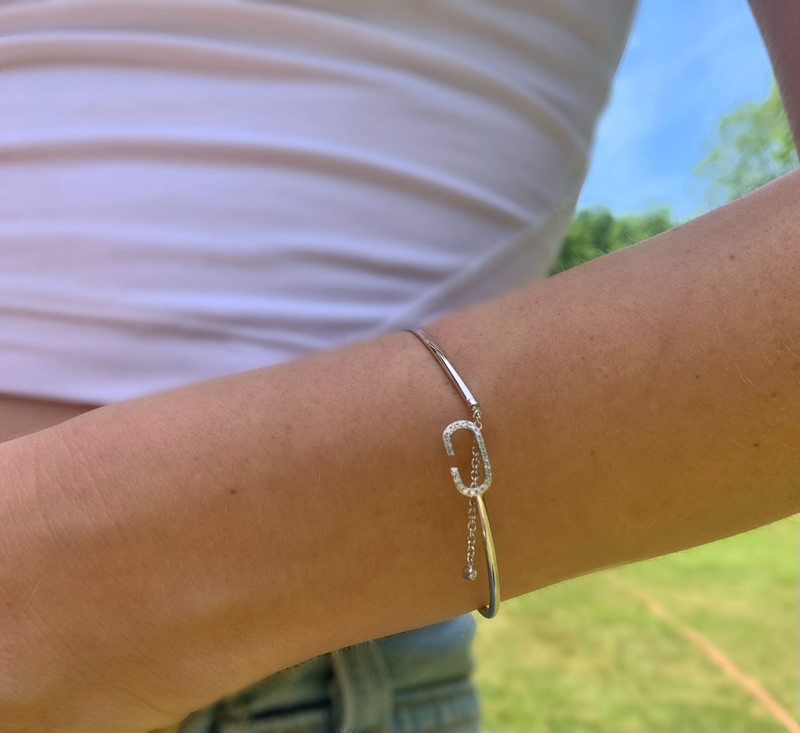 Celia C Lariat Cuff in Sterling Silver - Etsy