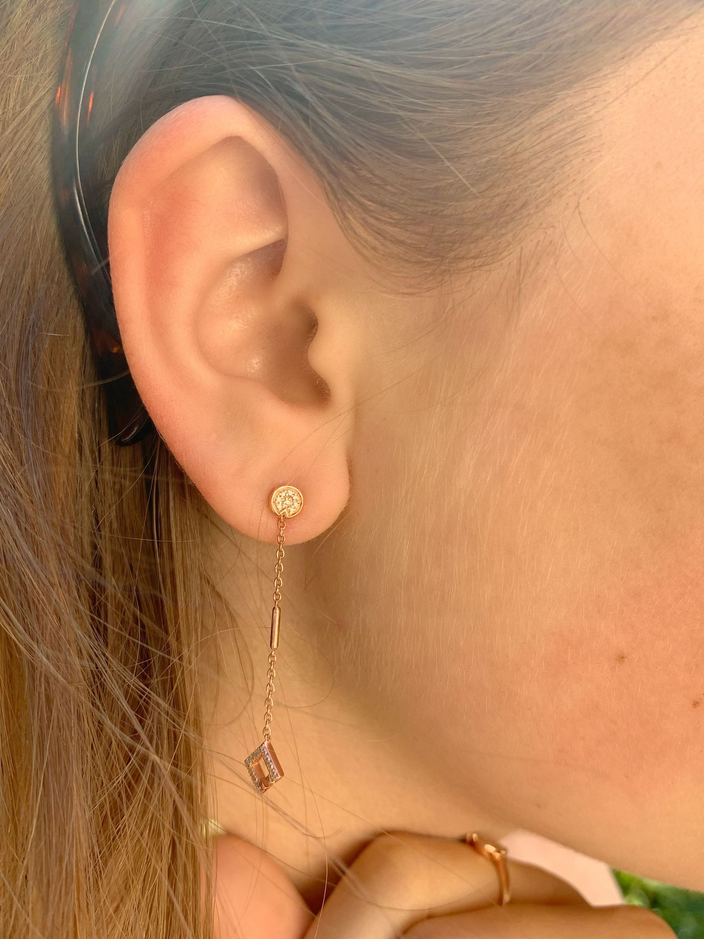 Straight Lace Street Earrings in Sterling Silver - Etsy