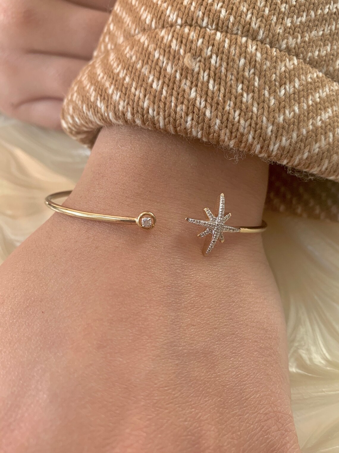 North Star Cuff in Sterling Silver | Etsy
