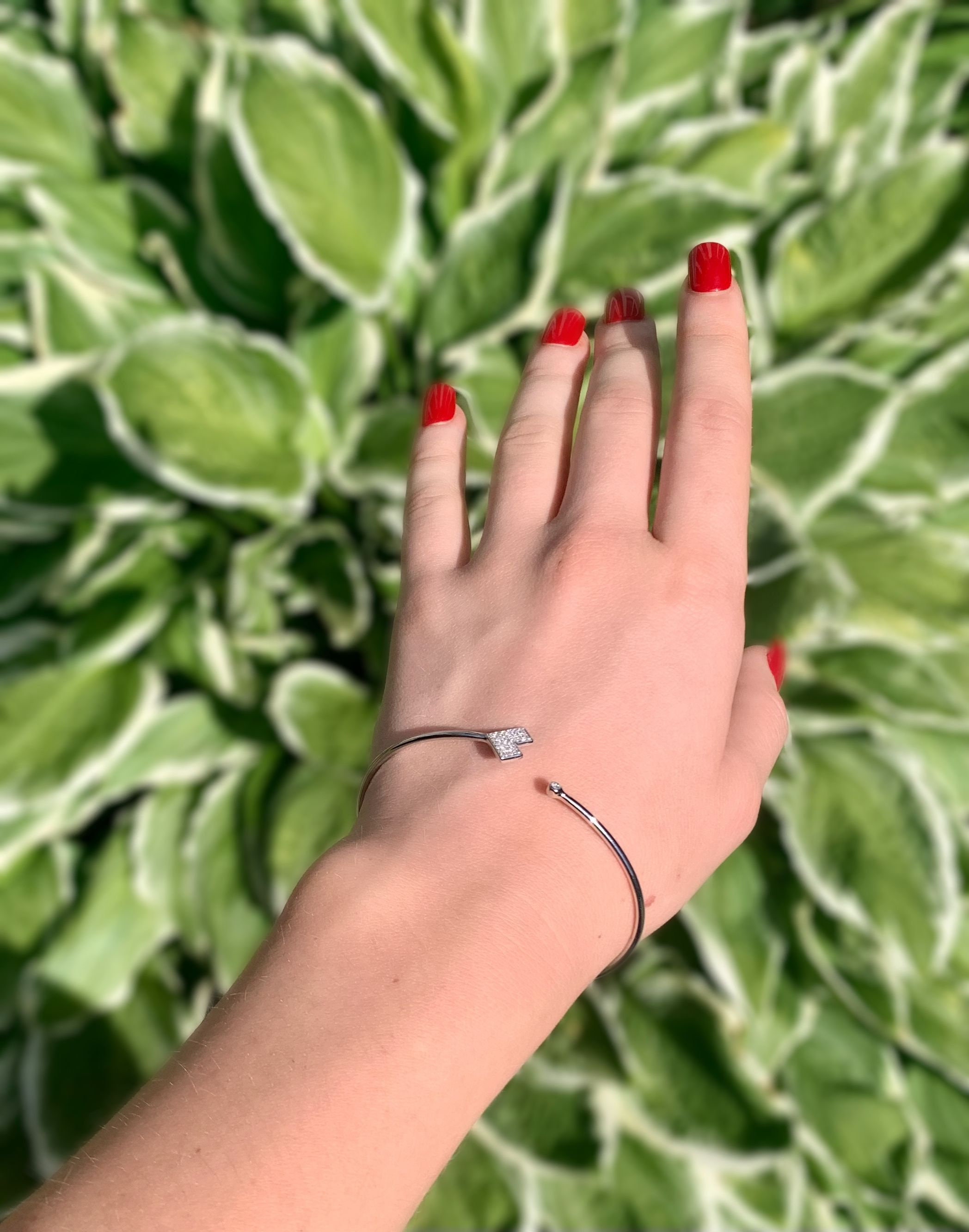 One Way Bangle in Sterling Silver | Etsy