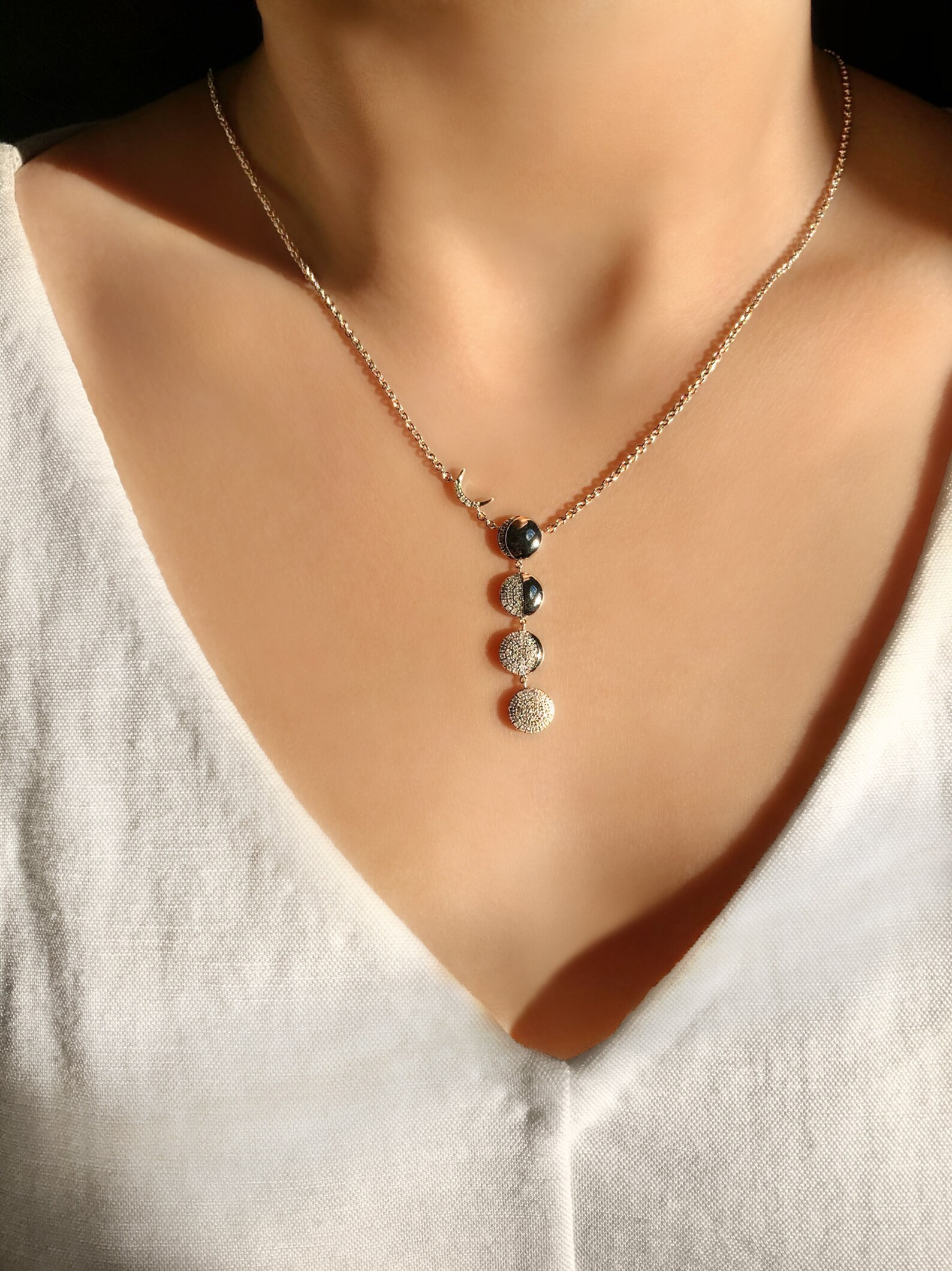 Moon Transformation Necklace in Sterling Silver - Etsy