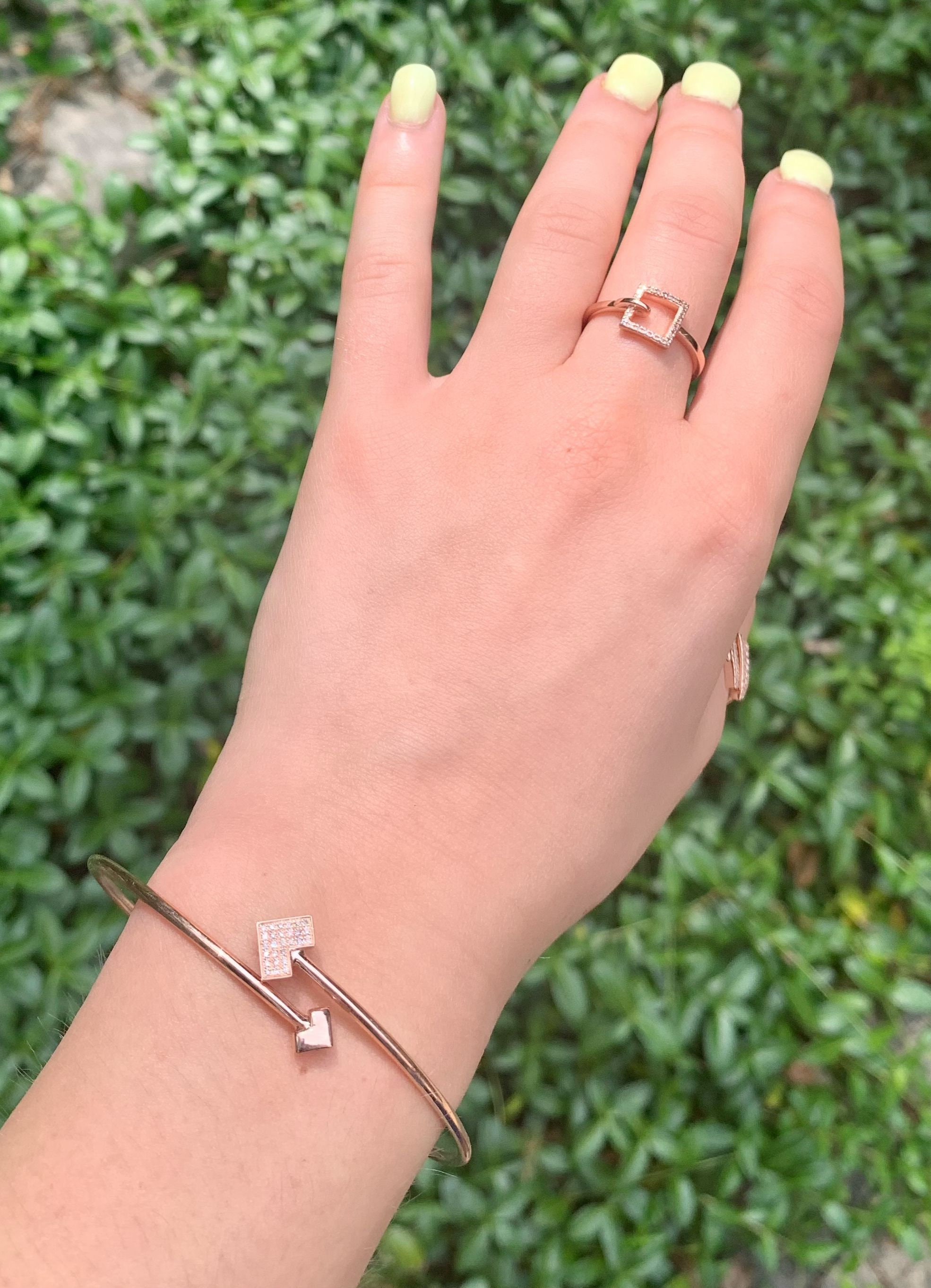 One Way Bangle in Sterling Silver | Etsy