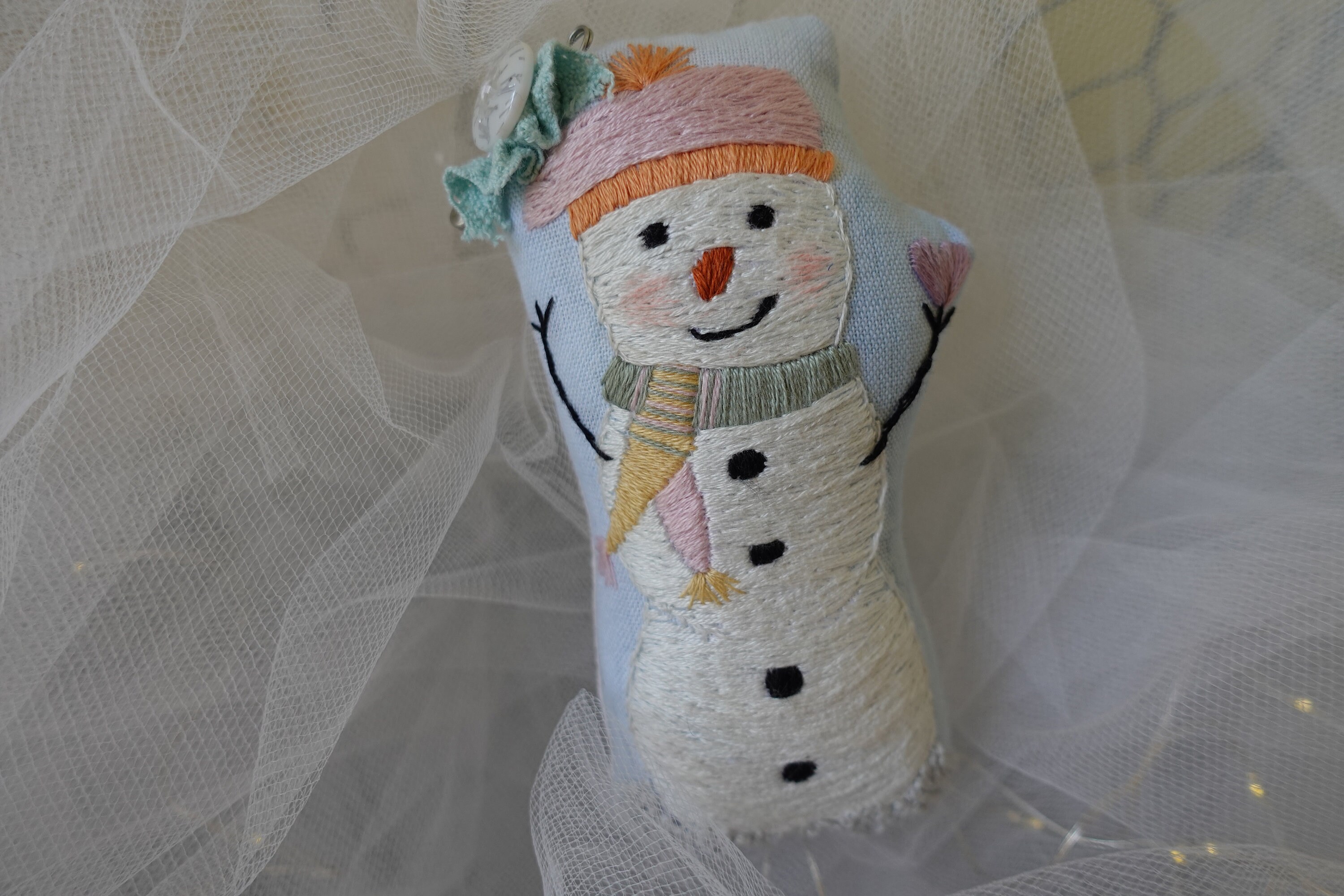 Mon bonhomme de neige Le village brodé Patron de broderie, PDF à ...