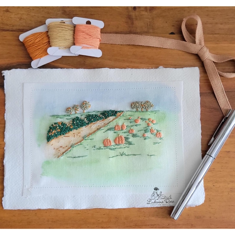 Embroidered Postcard - Etsy