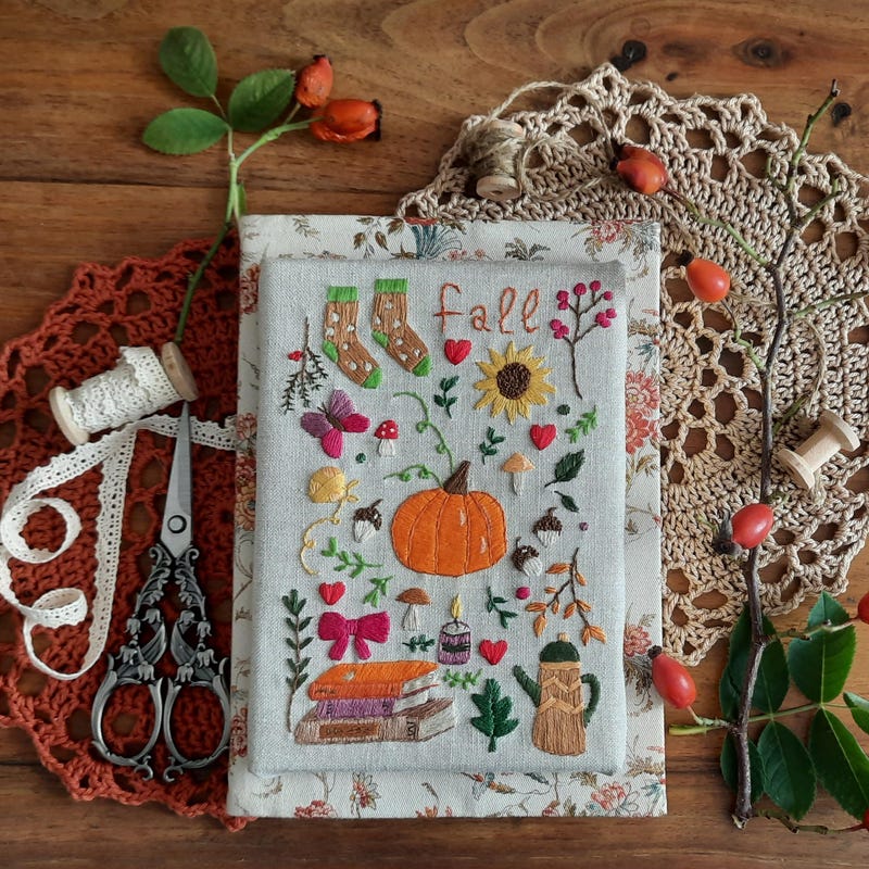 Embroidered Postcard - Etsy