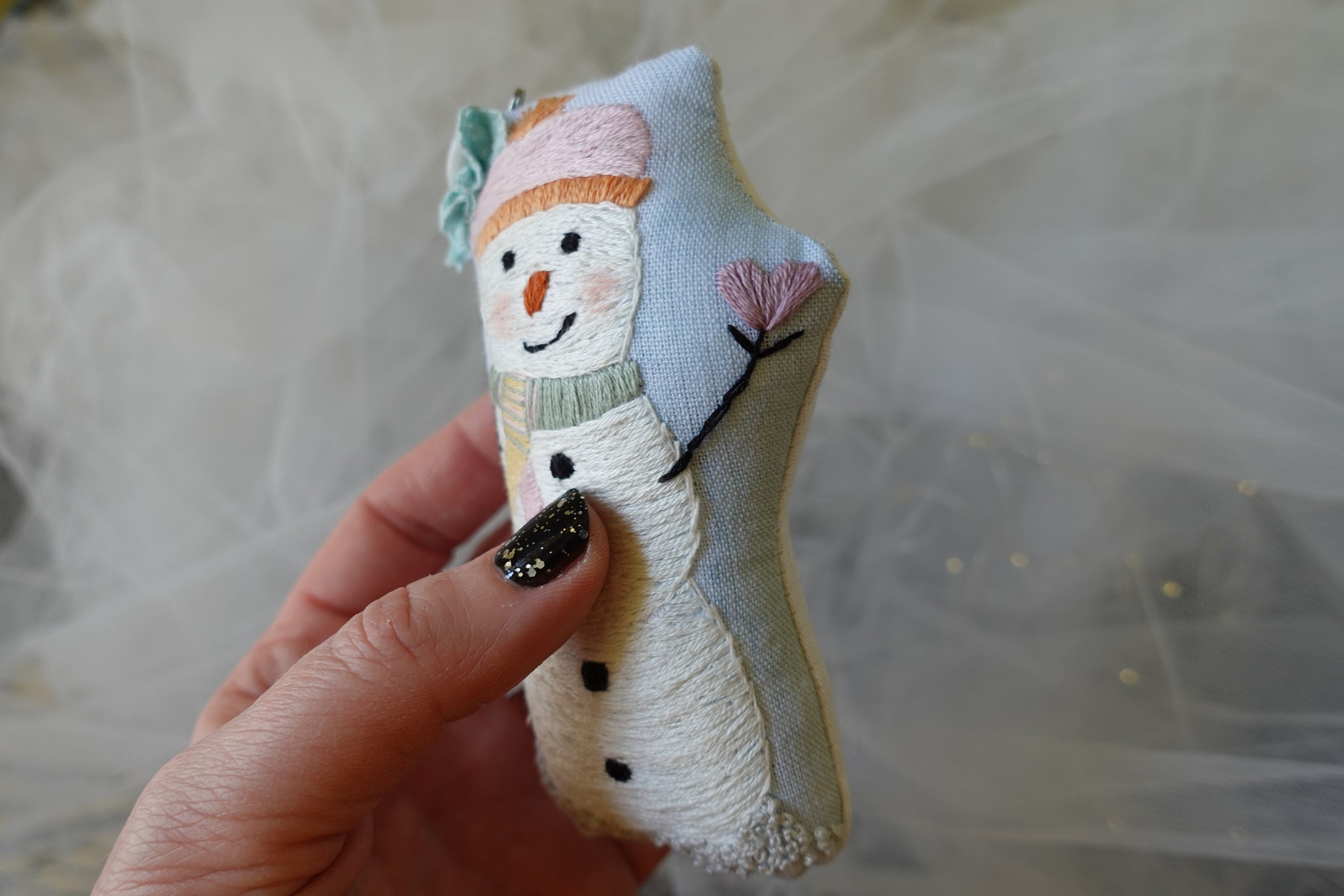 Mon bonhomme de neige Le village brodé Patron de broderie, PDF à ...