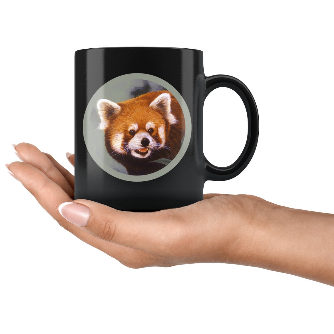 Panda Bear Mug 11 Oz. Ceramic Red Panda Coffee Mug Red Panda | Etsy