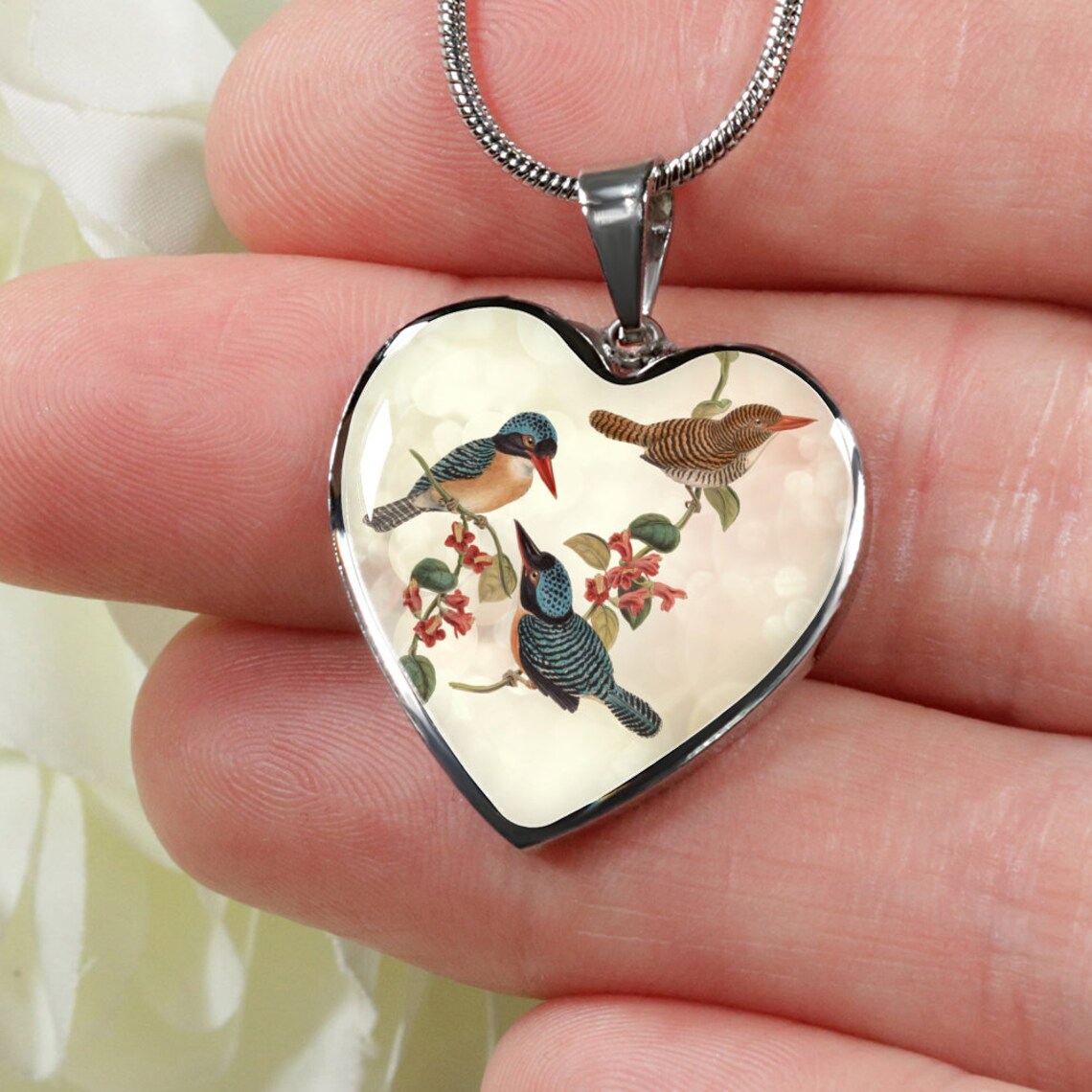 Birds Necklace for WomenPersonalized Gift For Bird Lovers. | Etsy