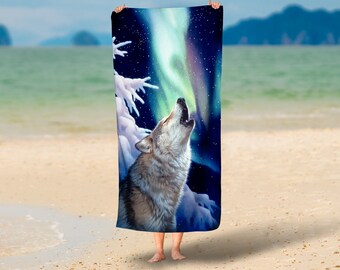 Wolf Beach Towel - Etsy
