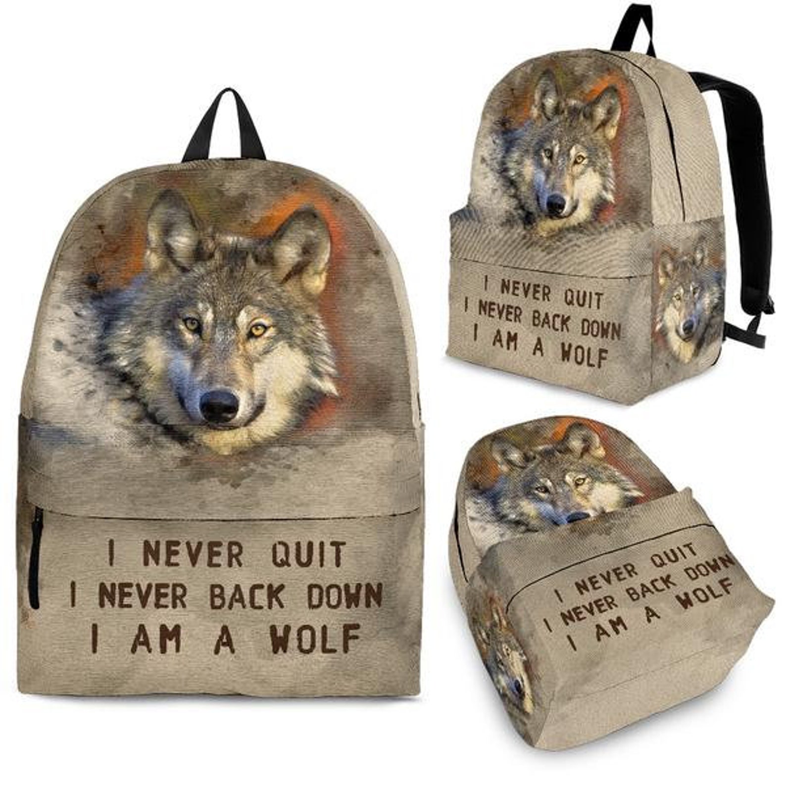 Wolf Backpack Wolf Bag Backpack Wolf Gift Idea Backpack for | Etsy