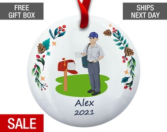 Mailman Ornament - Etsy