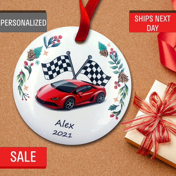 Race Car Ornament - Etsy