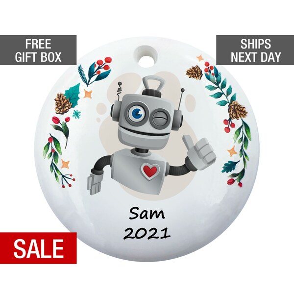 Robot Ornament - Etsy