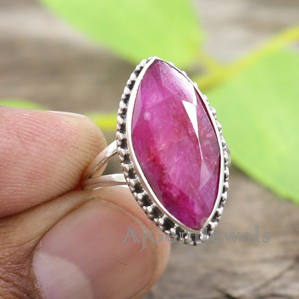 Raw Ruby Ring - Etsy