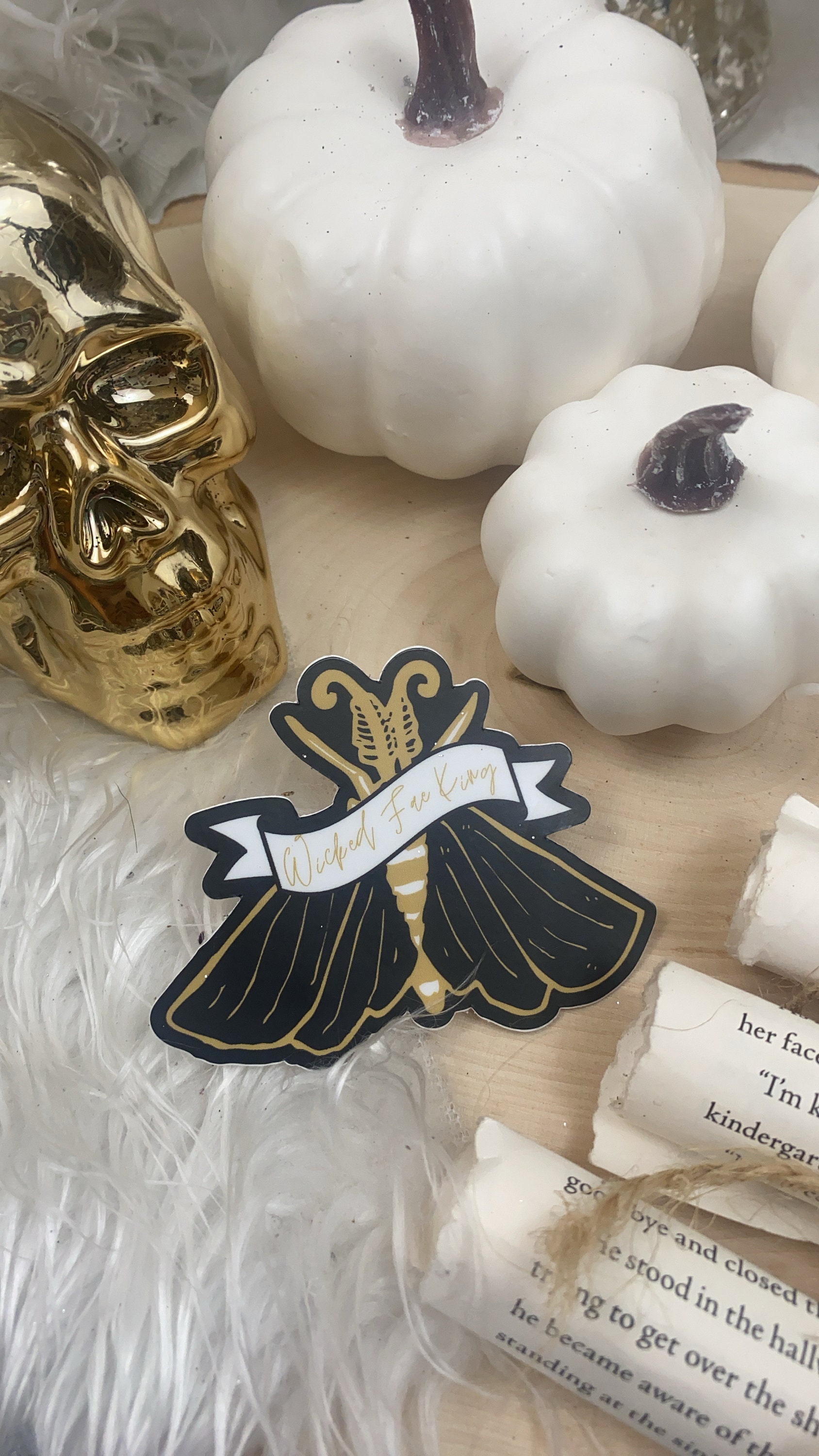 Wicked Fae King Die-cut STICKER Fae Faeriebookish Bookworm - Etsy