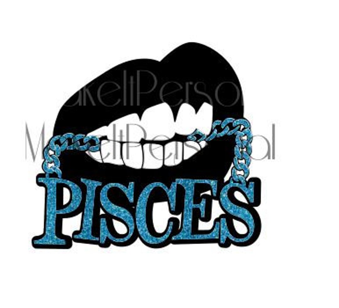 Pisces Zodiac Lips SVG - Etsy