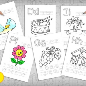 Printable Worksheet. Alphabet Coloring Book and Handwriting Practice ...