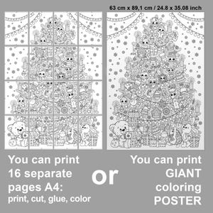 GIANT Christmas Tree | Printable Coloring Poster - Etsy