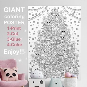 GIANT Christmas Tree | Printable Coloring Poster - Etsy