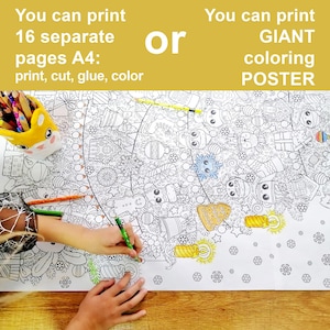 GIANT Christmas Tree | Printable Coloring Poster - Etsy