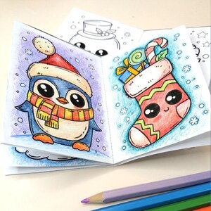 Tiny Mini Colouring Book | Printable Christmas Coloring Book | Digital ...