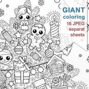 GIANT Christmas Tree | Printable Coloring Poster - Etsy