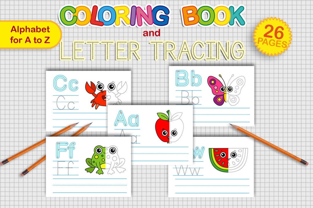 Printable Worksheet. Alphabet Coloring Book and Handwriting Practice ...