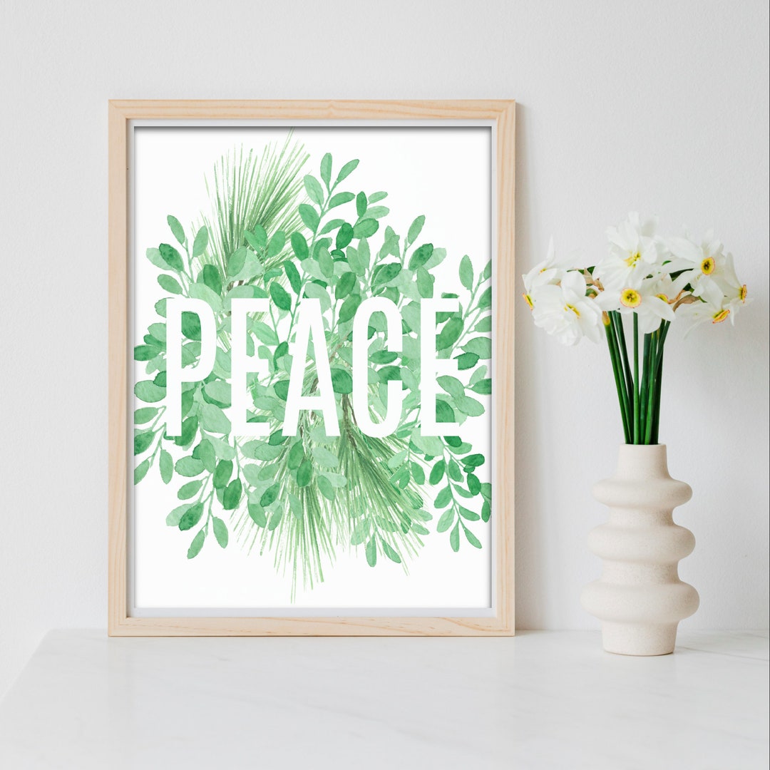 Peace Print, Peace Card, Peace Postcard, Holiday Print, Christmas Print ...