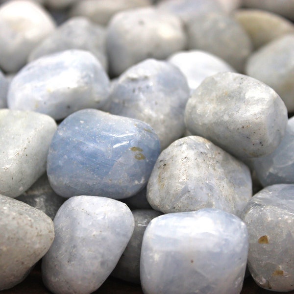 Blue Calcite Tumbled Stone - Etsy