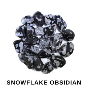 Snowflake Obsidian Tumbled Gemstones-tumbled Snowflake Obsidian ...