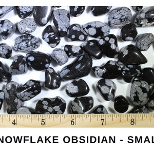 Snowflake Obsidian Tumbled Gemstones-tumbled Snowflake Obsidian ...