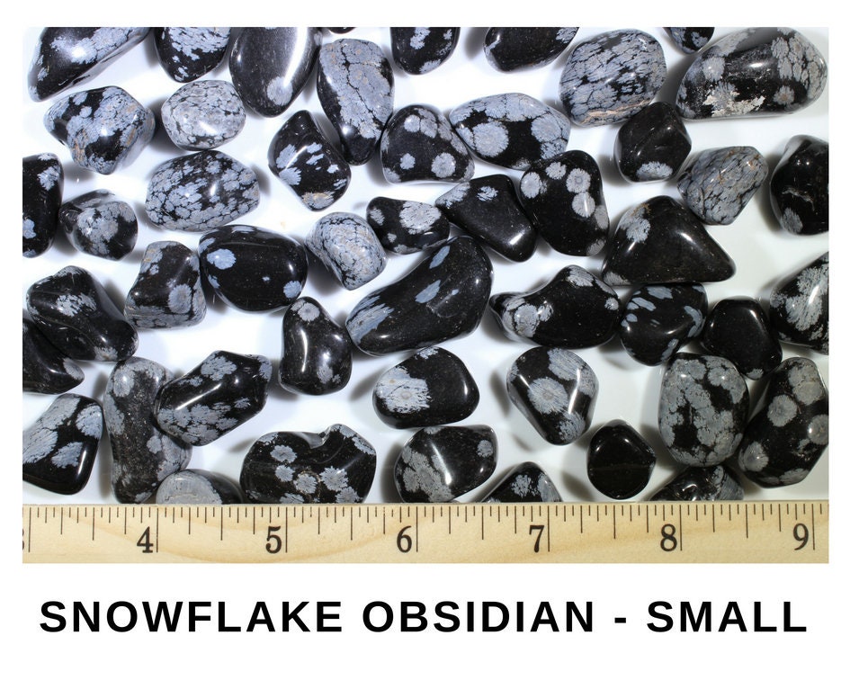 Snowflake Obsidian Tumbled Gemstones-tumbled Snowflake - Etsy