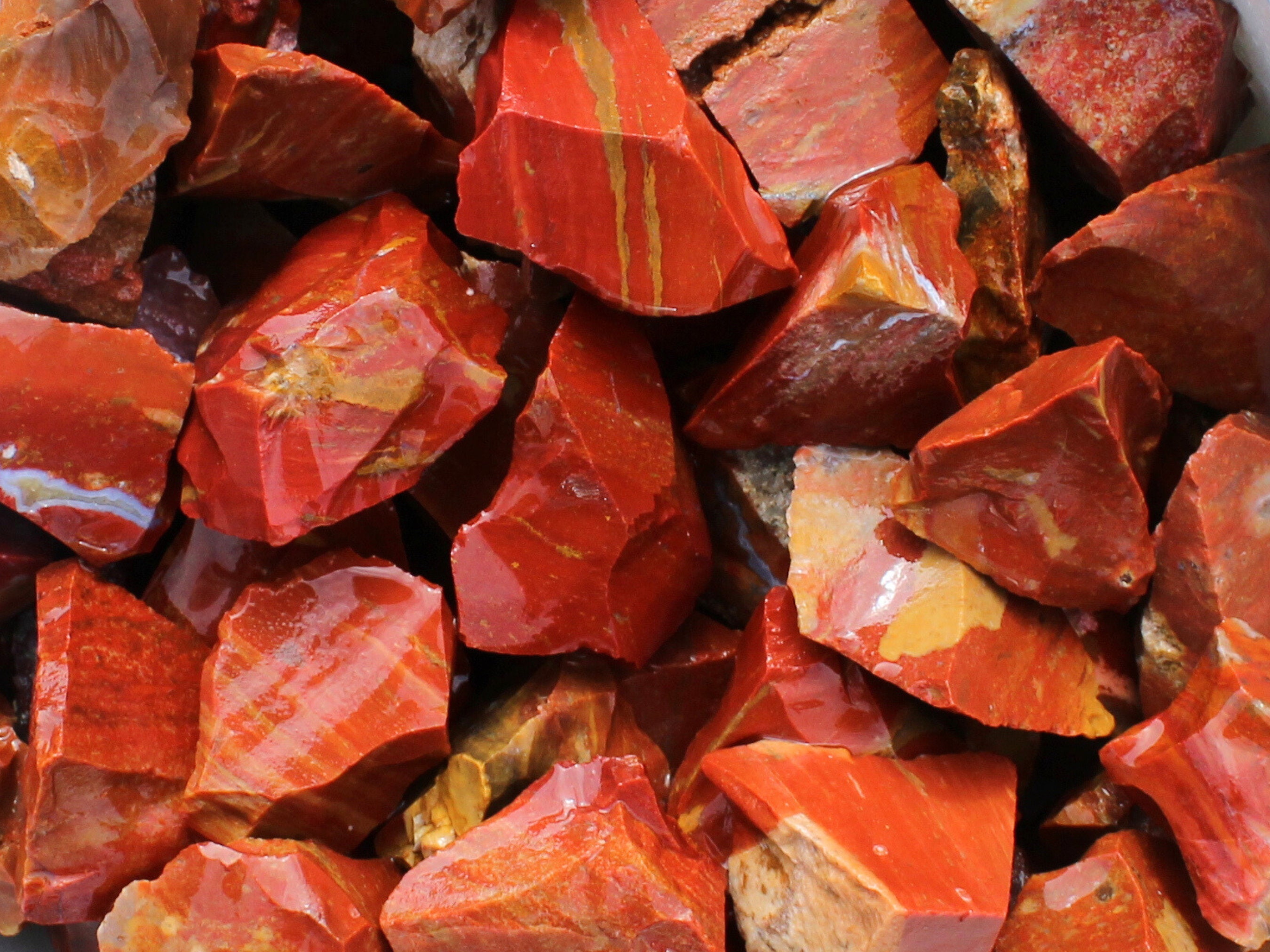 Red Jasper | Large Rough Rocks for Tumbling | Size: 2" - 3" | 1 LB Bulk ...