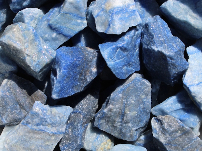 Blue Quartz I Rough Rocks for Tumbling I Raw Crystals From Brazil I ...