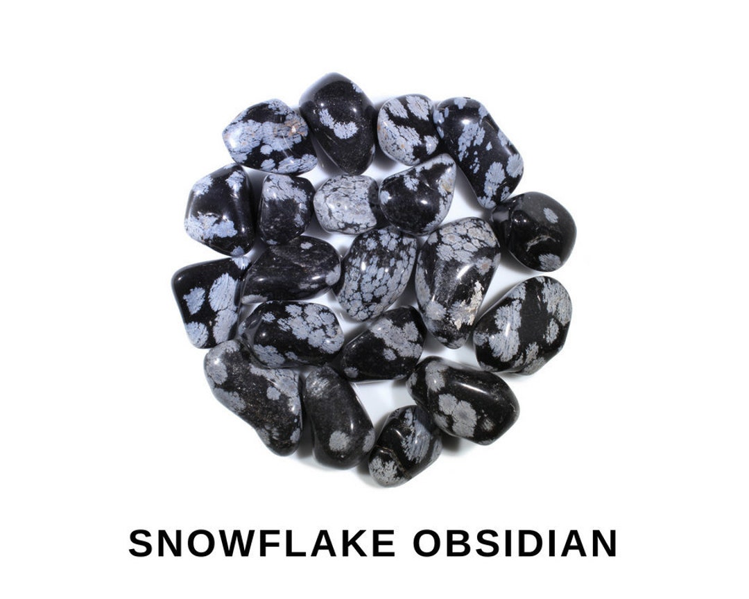 Snowflake Obsidian Tumbled Gemstones-tumbled Snowflake Obsidian ...