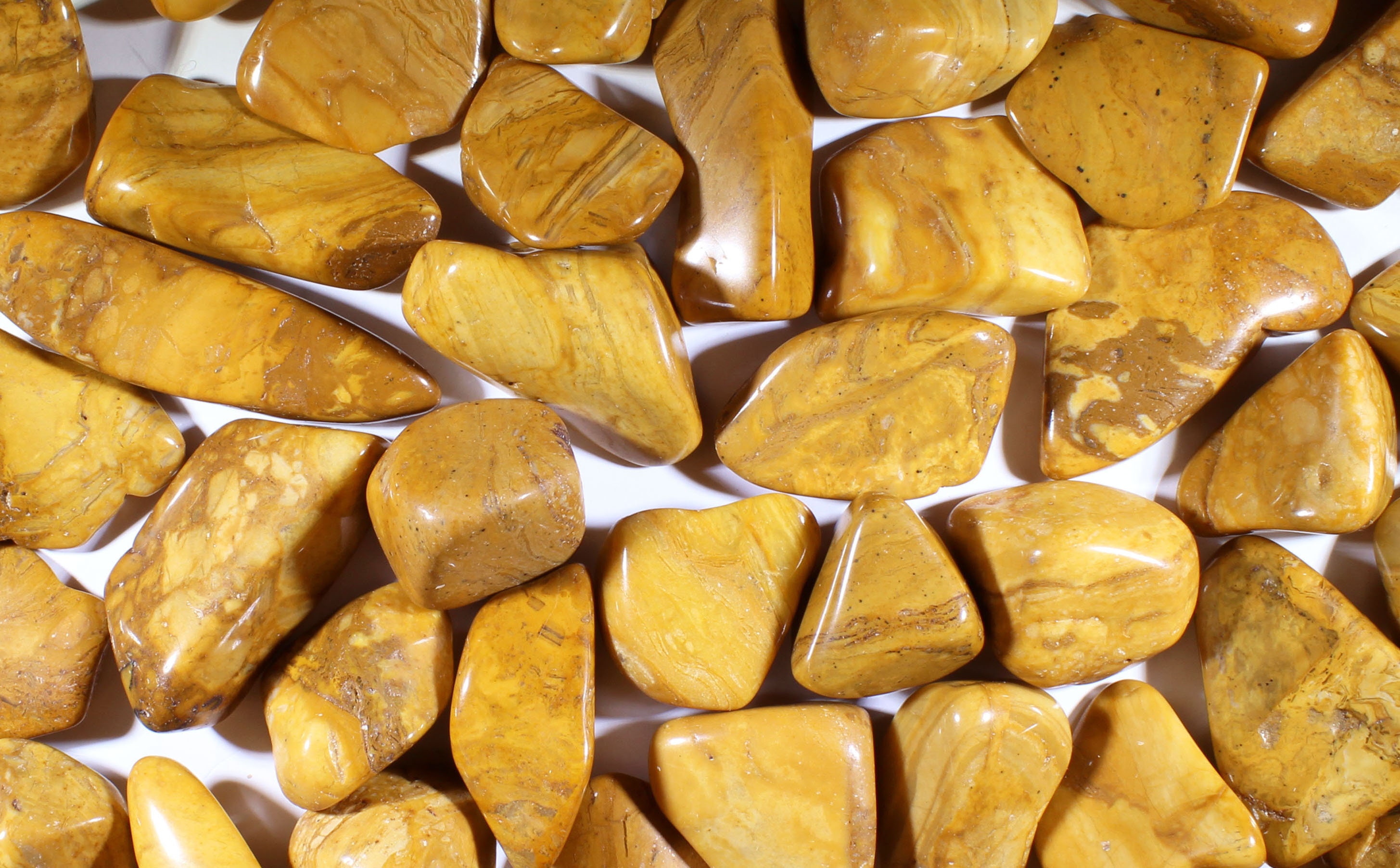 Yellow Jasper Tumbled Gemstones | Polished Jasper | Tumbled Gemstones ...