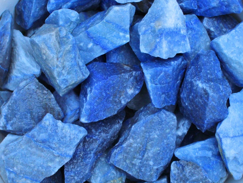 Blue Quartz I Rough Rocks for Tumbling I Raw Crystals From Brazil I ...