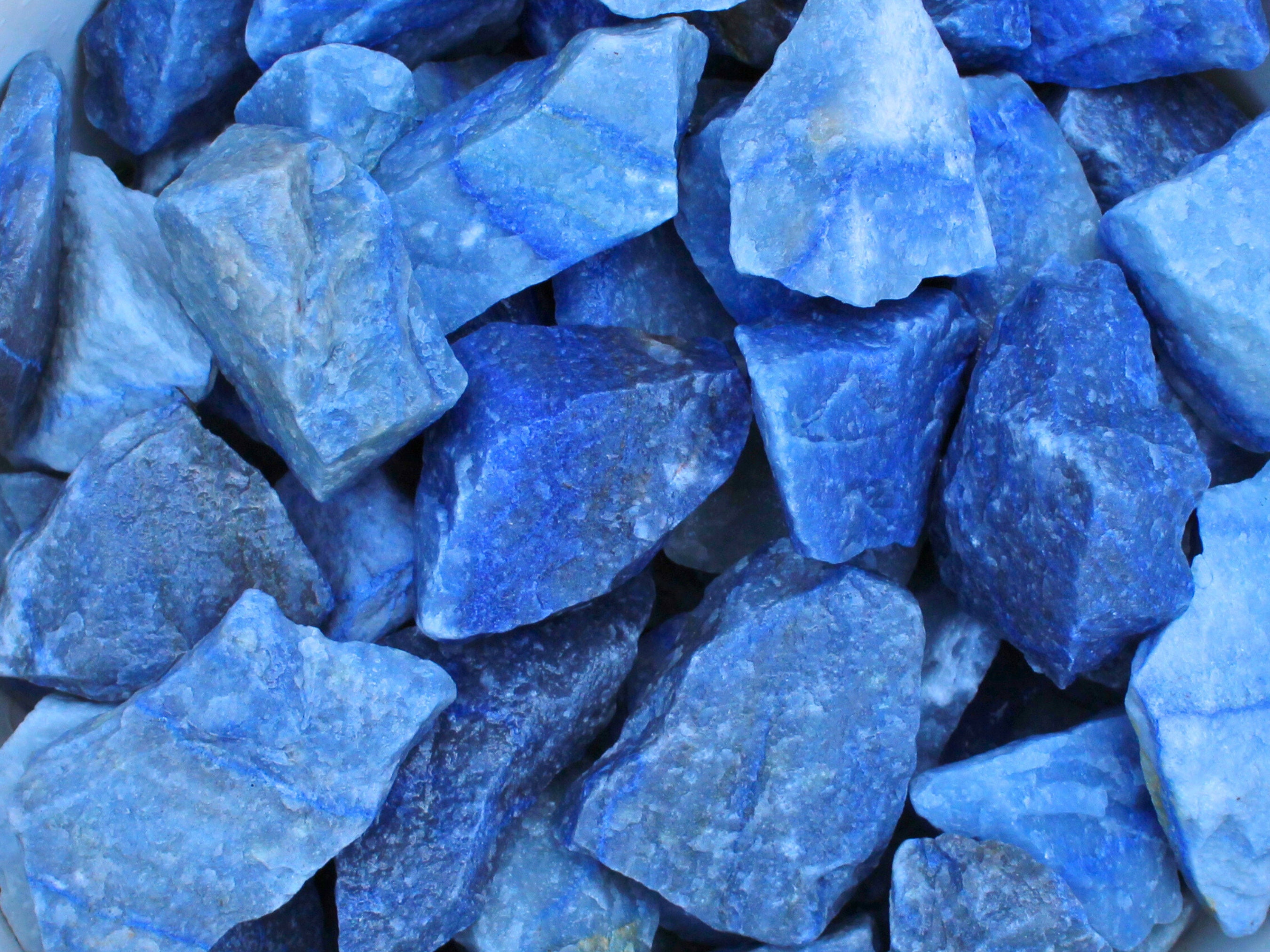 Blue Quartz I Rough Rocks for Tumbling I Raw Crystals From Brazil I ...