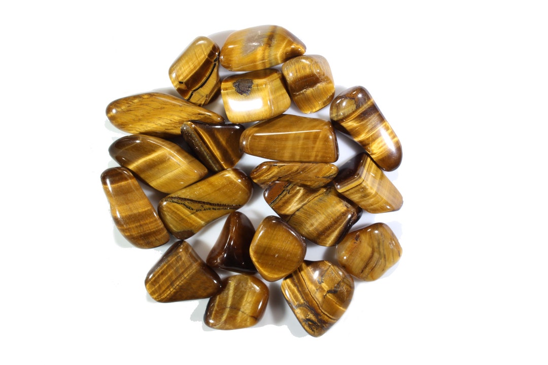 Golden Tiger Eye Tumbled Gemstones-sm and MED Size-tiger Eye Gold ...