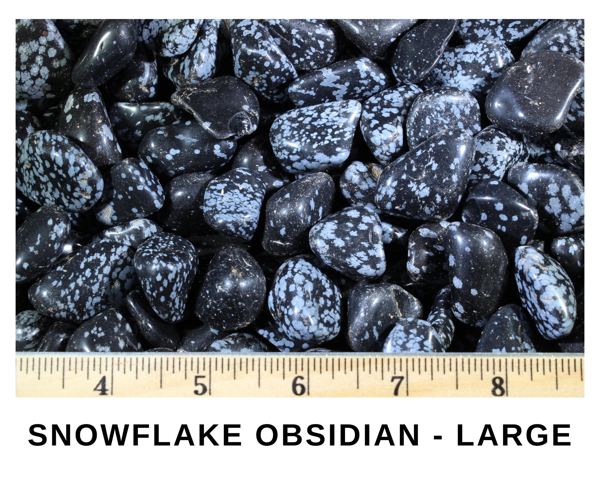 Snowflake Obsidian Tumbled Gemstones-tumbled Snowflake - Etsy