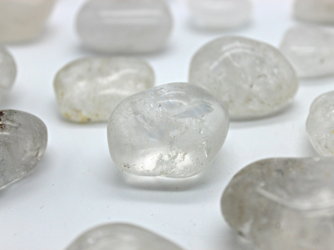 Clear Quartz Pebble Gemstones Polished Tumbled Gemstones-bulk Crystals ...