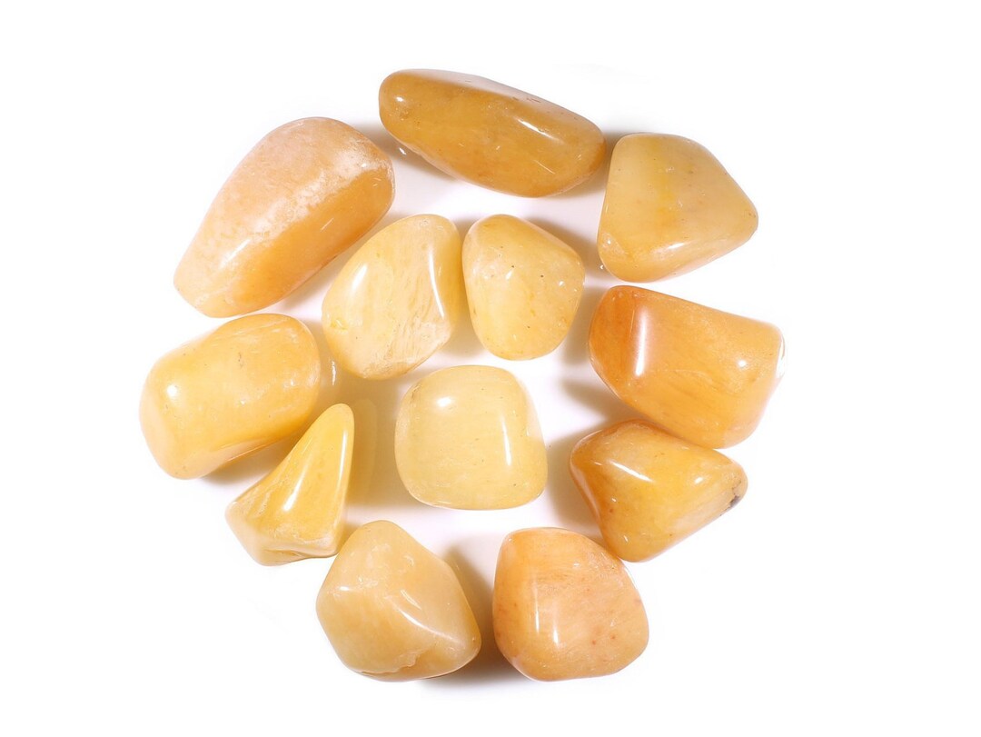 Yellow Quartz Tumbled Gemstones-quartz Polished Stones-tumbled ...