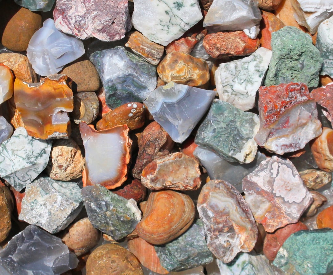 Agate Mix | Tumbling Rough Rocks From Mexico, Brazil, Asia, India | Raw ...