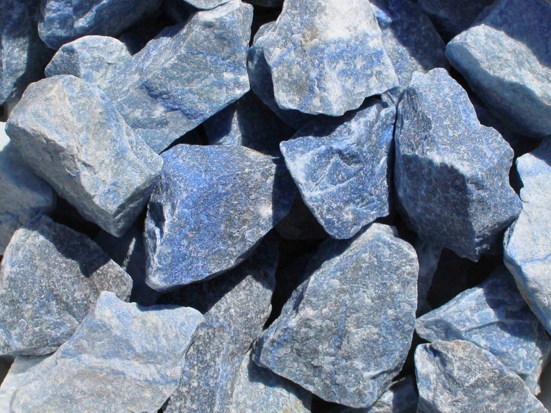 Blue Quartz I Rough Rocks for Tumbling I Raw Crystals From Brazil I ...