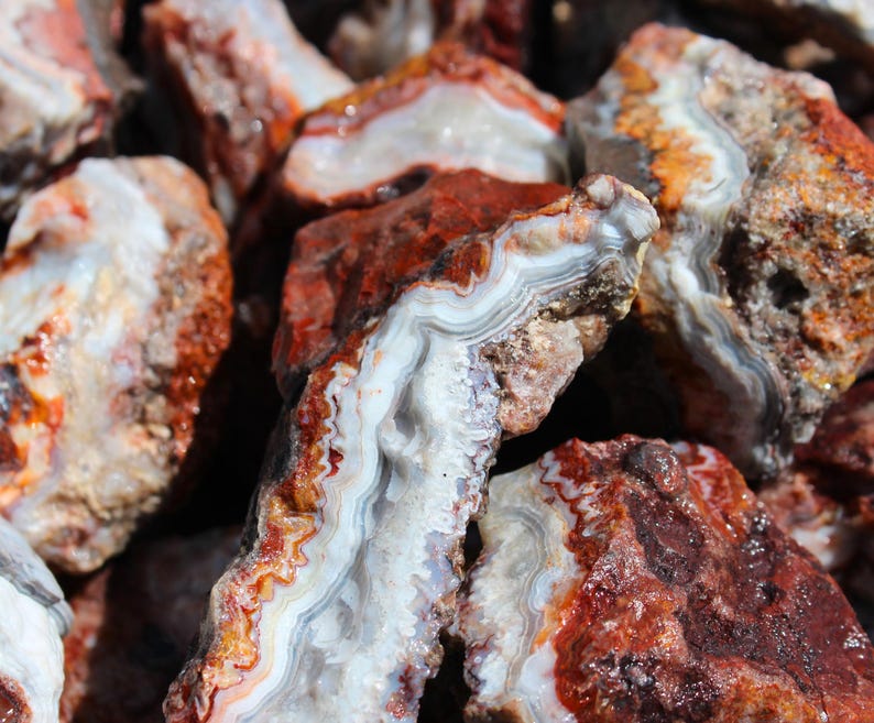 Mexican Lace Agate | Raw Crystals From Mexico | Rough Rocks for ...