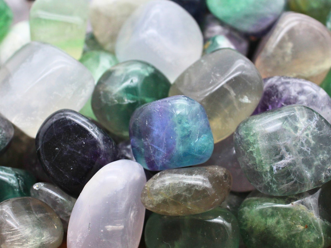 Fluorite "cubed" Tumbled Stones - "natural Grade Quality" - Fluorite ...
