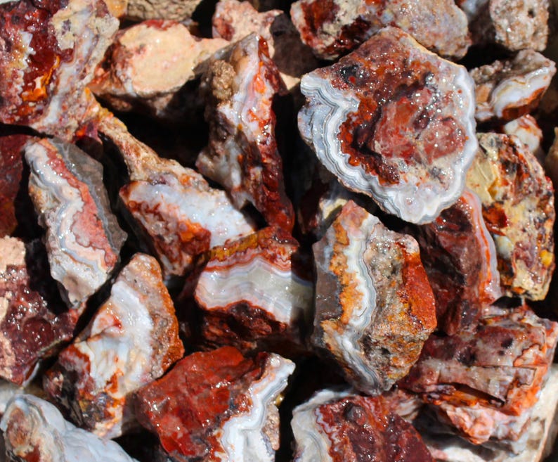 Mexican Lace Agate | Raw Crystals From Mexico | Rough Rocks for ...